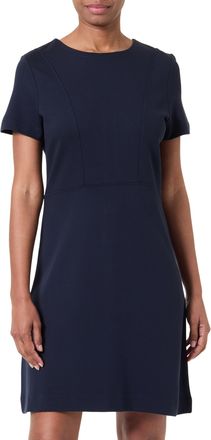 GANT Damen FIT and Flare SS Jersey Dress Kleid, Evening Blue, Medium