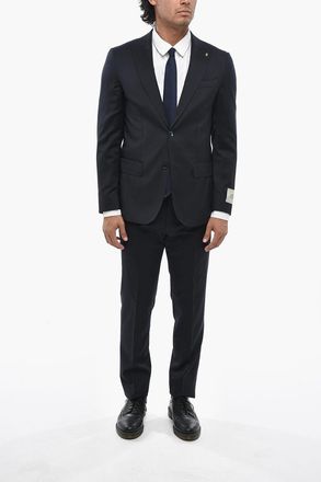 Corneliani CC COLLECTION Anzug Aus Schurwolle Mit Spitzenrevers Corneliani