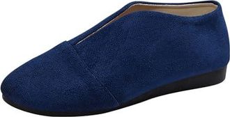 Generic Chaussures plates confortables &agrave; enfiler pour femme - Bout pointu - Couleur unie - L&eacute;g&egrave;res - Classiques et respirantes - Chaussures d&eacute;contract&eacute;es pour