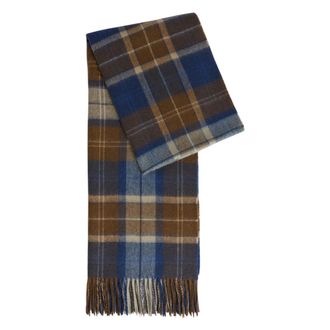 Barbour Homme, Accessoires, Bleu, Taille: ONE Size &Eacute;charpe en laine &agrave; carreaux Brack