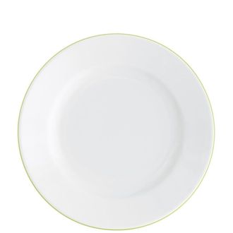 Kahla Pronto Line Fr&uuml;hst&uuml;cksteller 20,5 cm Line fresh lime | Beilagenteller mit hellgr&uuml;ner Linie aus Porzellan