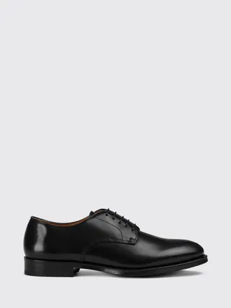 Doucal's Chaussures Derby en cuir de veau lisse avec semelle en cuir et gomme