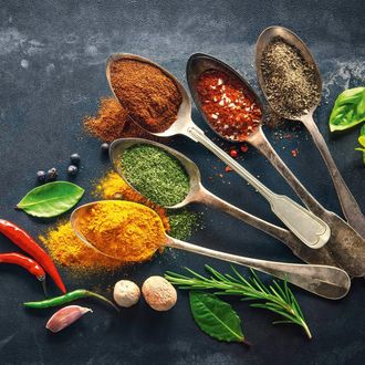 Eurographics Eurographics, DG-DC1178 Colorful Spices on Spoons I 30x30 Glasbild, Glas, Bunt, 30 x 30 x 2 cm