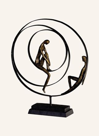 Gilde Skulptur Patience schwarz