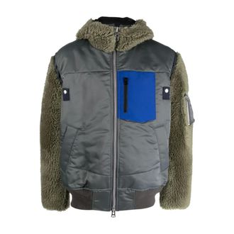 sacai Homme, Vestes, Vert, Taille: S Vestes en fausse fourrure et peau de mouton retourn&eacute;e