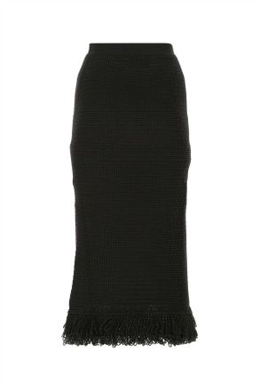 Bottega Veneta Womens Dark Brown Cotton Skirt 2113 Exterior: Gonne