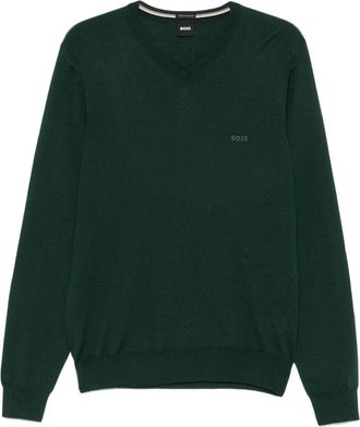 BOSS Poloshirt mit Logo-Stickerei - Grün