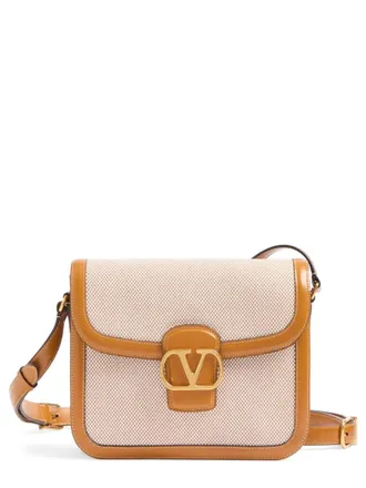 Valentino Garavani Womens 9to5 Shoulder Bag Buff Cotton