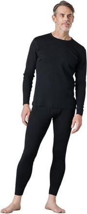 Lapasa Ensemble de sous-Vêtements Thermiques Homme en Laine Mérinos 100% Naturelle Sport Chaud Léger Pantalon Bas et Haut Maillot de Corps Automne/Hiver M31 