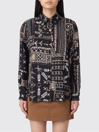 Momoni Seidenbluse mit Ethno-Print