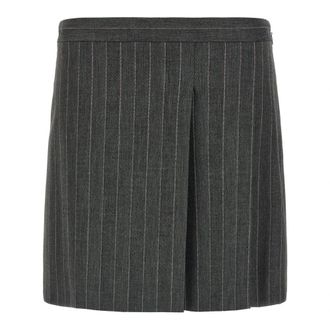 Pinko Nadelstreifen-Minirock mit Makrofalten - - Skirts - Damen - Grau - L
