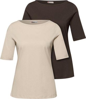 Street One T-Shirt mit U-Boot-Ausschnitt