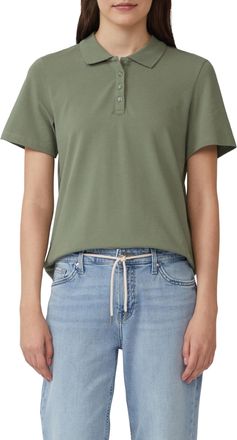 s.Oliver Verk&uuml;rztes Poloshirt aus Baumwollpiqu&eacute;