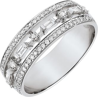 Edenly Ring Schicksal - Kleine Kaiserin - 71 Diamanten - Weißgold 18 Karat