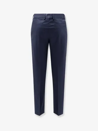 HUGO BOSS Mens Trousers Cotton And Silk Blue