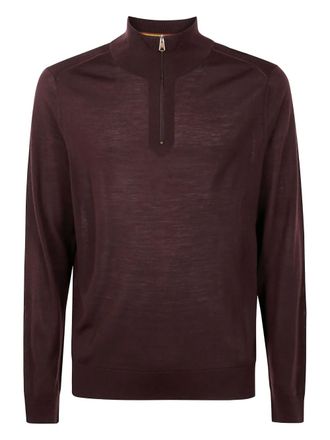 Paul Smith pull zippé à col montant - Rouge
