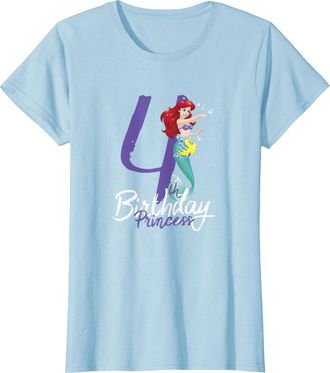 Disney Little Mermaid Ariel 4th Birthday Princess T-Shirt