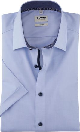 Olymp Herren Oberhemd Langarm Level.Five.Body.fit,Chambray,Body fit,New York Kent-2,hellblau 10,39