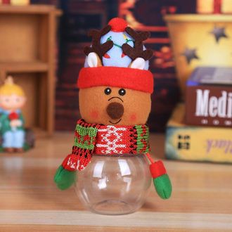 Generic Weihnachten GIF Bottle Jar Santa Candy Aufbewahrung Weihnachten Kind Kindertasche Haushalt & Organisatoren (C, One Size)