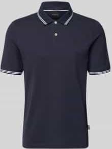 Bugatti Slim Fit Poloshirt mit Label-Stitching