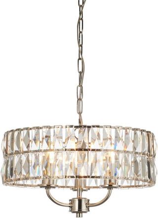 Endon Lighting Clifton Plafonnier suspendu &agrave; 3 bras multiples, nickel brillant - Endon