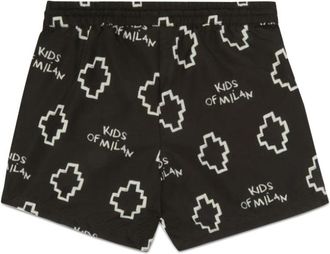 Marcelo Burlon Polyester Swim Shorts - Black