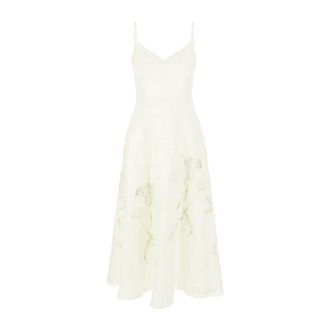 Alberta Ferretti Femme, Robes, Beige, Taille: 40 FR Robe Midi