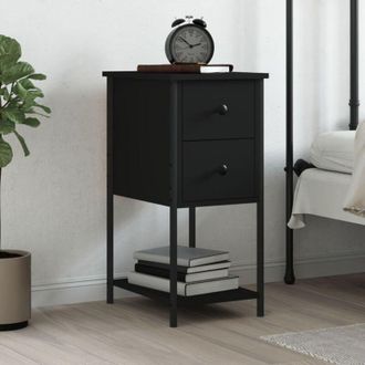 vidaXL Table de chevet noir 32x42x70 cm bois ding&eacute;nierie