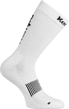 Kempa LOGO CLASSIC SOCKEN, Sportsocken, Tennissocken, Rechts-Links-Socken, Strümpfe für Herren, Damen, Kinder, 1 Paar, 41-45, Weiß/Schwarz