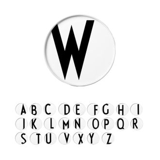 DESIGN LETTERS Buchstaben Teller Weiß (A-Z) | Weihnachtsdeko, Weihnachtsgeschenke für Frauen, Männer | Tisch deko | Porzellan Geschirr, Snackteller, Weihnachtsteller