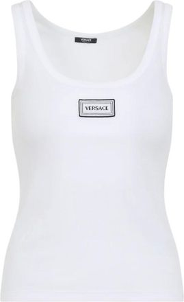 Versace Femme, Tops, Blanc, Taille: 36 FR Hauts sans manches