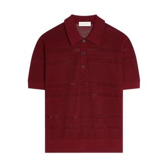 Dries Van Noten Homme, Tops, Rouge, Taille: M Polo en maille