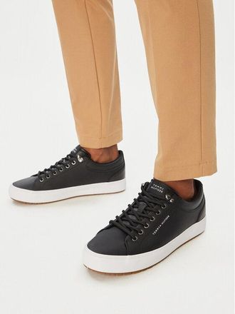 Tommy Hilfiger Sneakers Harlem Lth Vulc Cleat Winter FM0FM05950 Schwarz