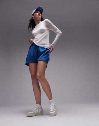 Veja V-10 - Wildleder-Sneaker mit Mesh in Weiß und Pierre-Natur B