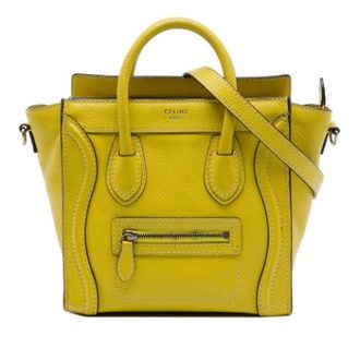 Celine Pre-owned Nano Luggage Tote - Femme - Pre-owned - Jaune - Taille: ONE Size