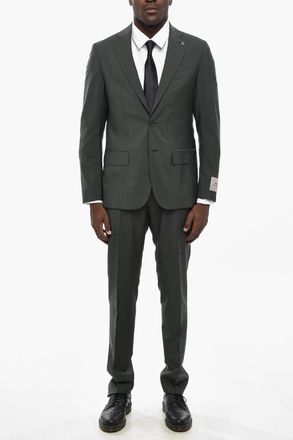 Corneliani CC COLLECTION Einreihiger Anzug aus Mohairmischung mit Pattentaschen Corneliani