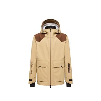 Moncler Moncler Vernon Hooded Gore-tex Laminate Ski Jacket, Men, Beige, Size: 1