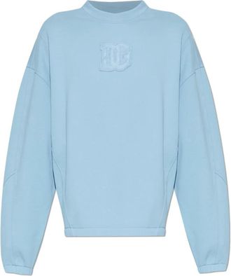 Dolce & Gabbana Homme, Sweatshirts et sweats &agrave; capuche, Bleu, Taille: L SweaT-shirt avec Logo Brod&eacute;