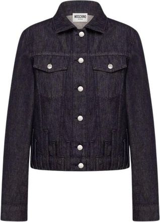Moschino Femme, Vestes, Bleu, Taille: 36 FR Veste en jean en coton