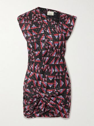 Isabel Marant Minikleid Aus Bedrucktem Devor&eacute;-voile - Mehrfarbig