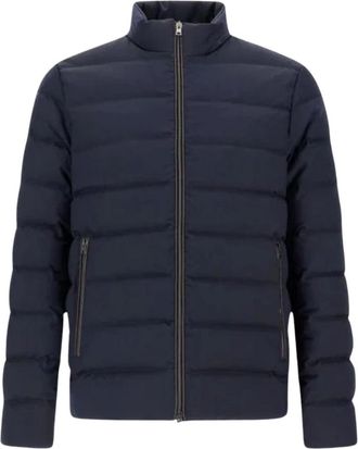 Herno Homme, Vestes, Bleu, Taille: M Bomber en laine lisse et raffin&eacute;e