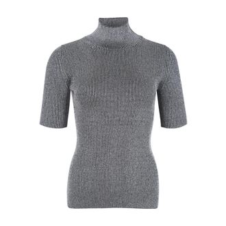 Missoni Rippstrick-Rollkragenpullover aus Wolle - - Knitwear - Damen - Grau - XS
