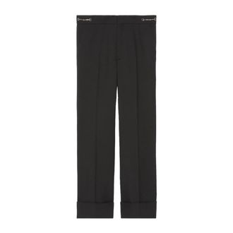 Gucci Wollhose mit geradem Bein - - Trousers - Damen - Schwarzk - XL
