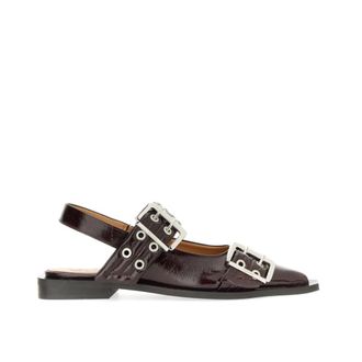 Ganni Femme, Chaussures, Rouge, Taille: 38 EU Ballerines