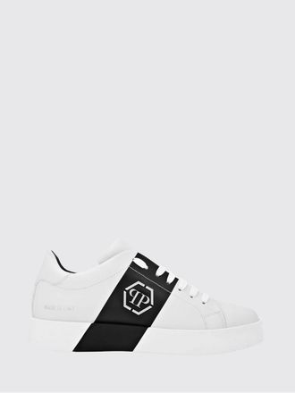 Philipp Plein Baskets basses en cuir avec monogramme et logo Hexagon