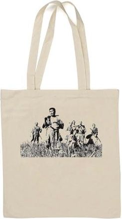 Generic Seven Samurai Vintage Movie Sac fourre-tout en coton naturel Blanc
