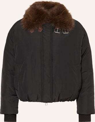 Mrs & Hugs Mrs & Hugs Jacke Mit Abnehmbarem Kunstfell schwarz