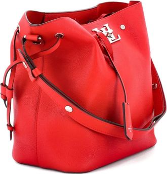 Louis Vuitton Lockme Leather bucket bag - Rot