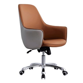 Generic Ergonomischer B&uuml;rostuhl, Lederschreibtischstuhl mit ger&auml;uschloser PU-Rolle, 105&deg; Neigungswinkel, F&uuml;&szlig;e aus Aluminiumlegierung