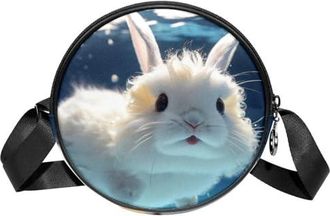 Generic Petit sac &agrave; bandouli&egrave;re circulaire pour femme, petit sac &agrave; bandouli&egrave;re avec fermeture &eacute;clair et bretelles r&eacute;glables style d&eacute;contract&eacute; pour femmes et f